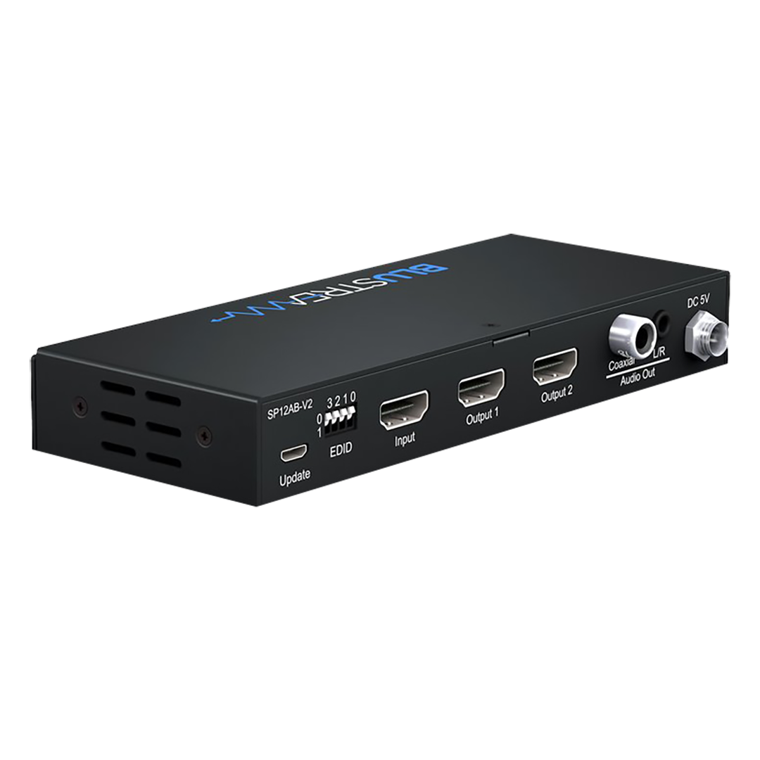 Blustream SP12AB-V2 2-Way 4K HDMI splitter with Audio Breakout - West ...