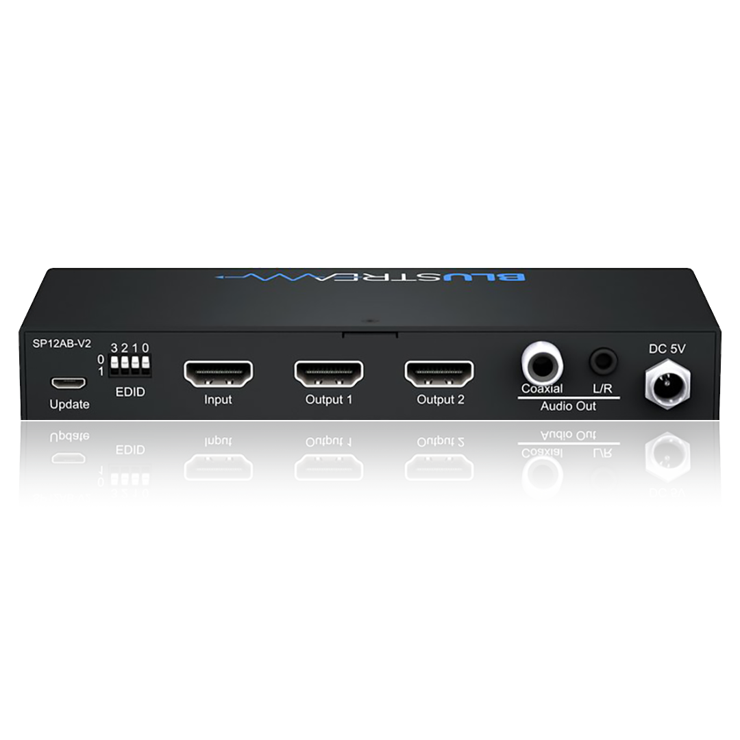 Blustream SP12AB-V2 2-Way 4K HDMI splitter with Audio Breakout - West ...