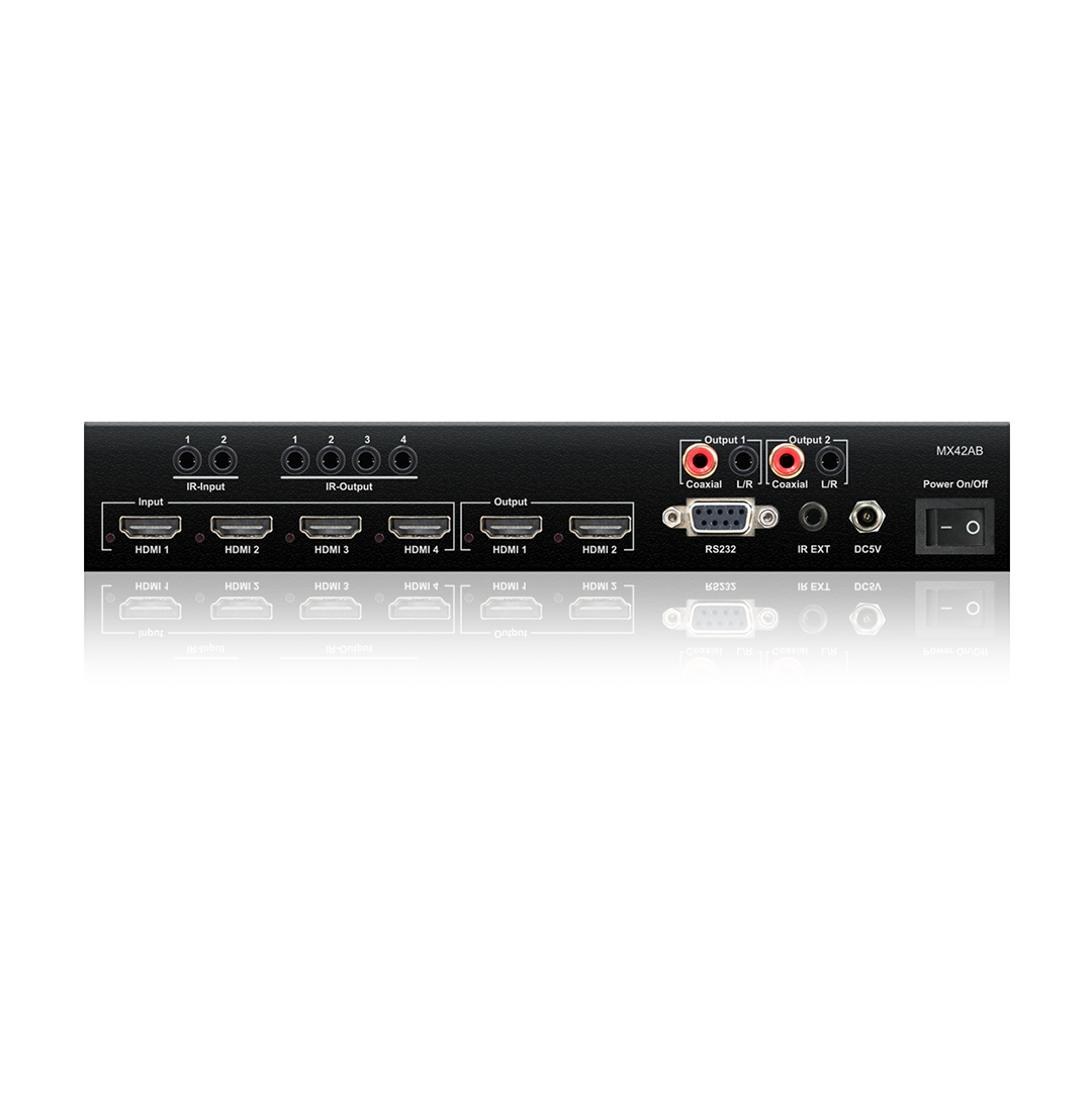 Blustream CMX42AB 4x2 4K HDMI Matrix with Audio Breakout - West Coast Hifi