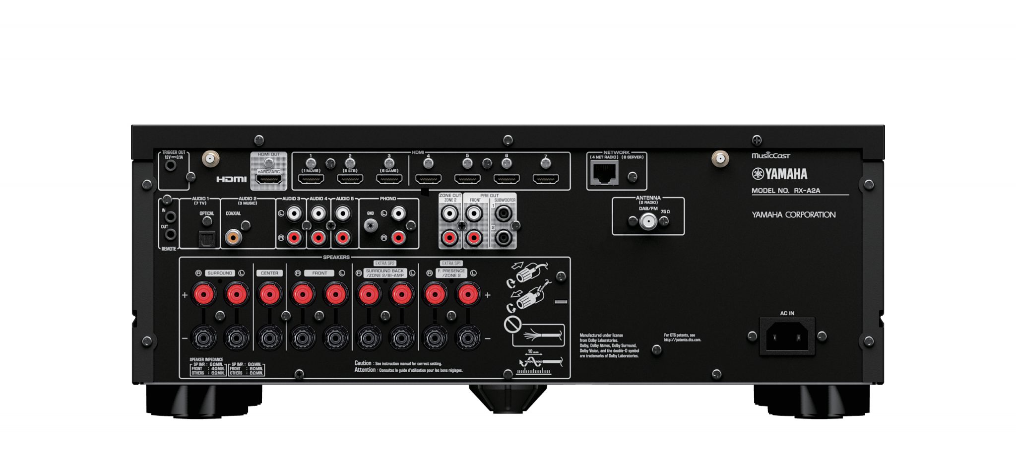 Yamaha RX-A2A 7.2Ch AVENTAGE AV Receiver with Dolby Atmos - West Coast Hifi