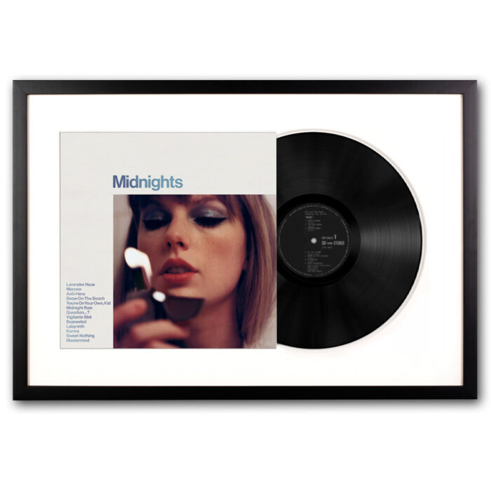 Framed Taylor Swift Midnights Vinyl Album Art - West Coast Hifi